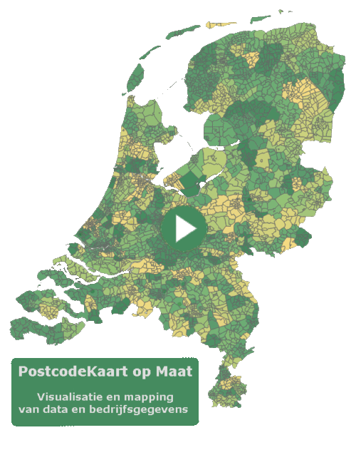 Datavisualisatie en mapping | Uw eigen Postcodekaart op Maat